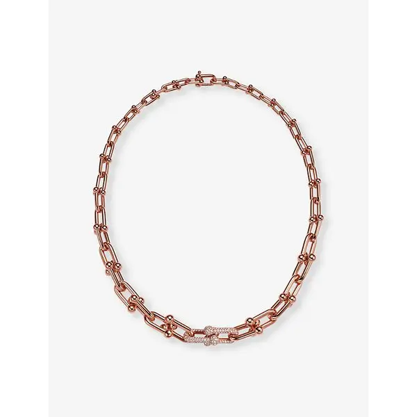 Tiffany & Co. Hardwear Diamond And 18ct Rose-Gold Link Necklace